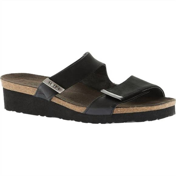 Naot | Shoes | New Naot Womens Jacey Wide Sandal In Black Velvet Black ...